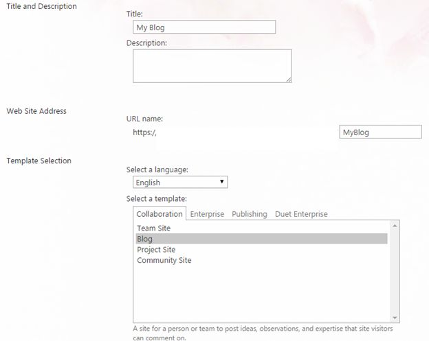 Site Template Part 2: Blogs in SharePoint 2013 or Office 365