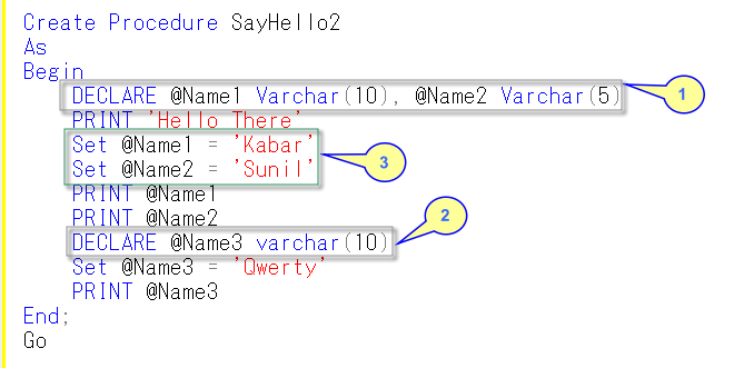 Creating And Using Stored Procedure In Sql Server