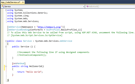 Creating and Consuming Web Service