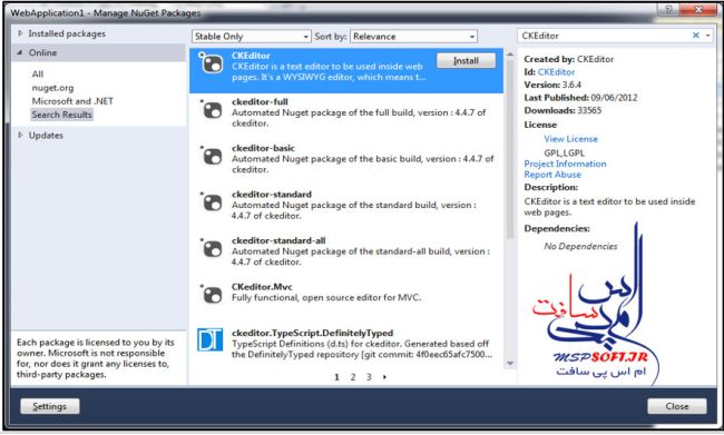 CKEditor Professional Editor For .NET Developers