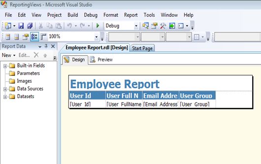 Modifying a SSRS Report