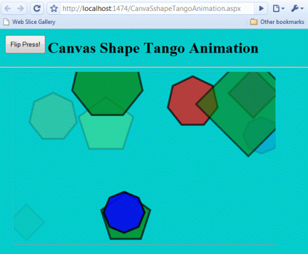 Canvas Shape Tango Animation Using HTML 5