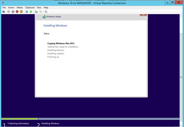 Installing OS On Windows Hyper-V Manager