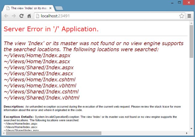 Create Your First ASP.Net MVC Application