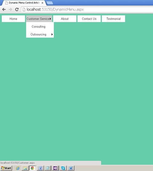 Creating Dynamic Menu in ASP.Net