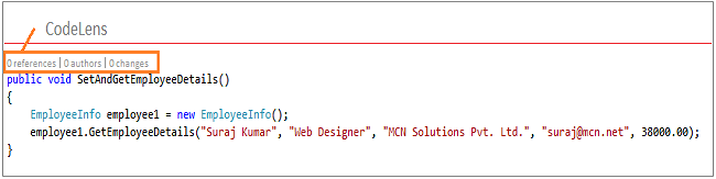 CodeLens Improvements in Visual Studio 2015