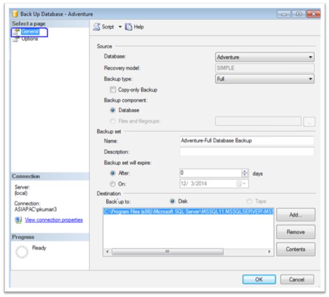 Database Backup Procedure in SQL Server