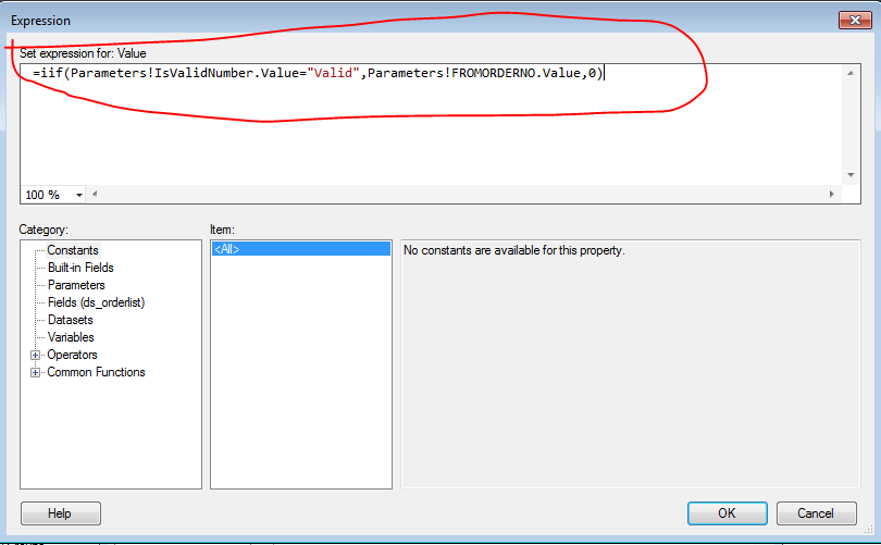 Numeric Field Validation in SSRS