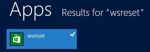 Reset Windows Store Cache in Windows 8