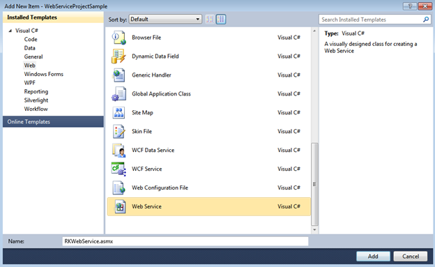 Creating And Consuming Web Services In ASP.NET