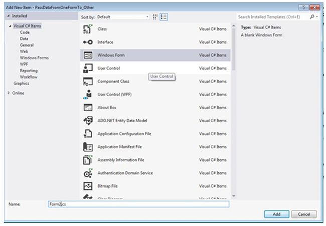 How to Pass Data One Form to Another in Windows Form Application
