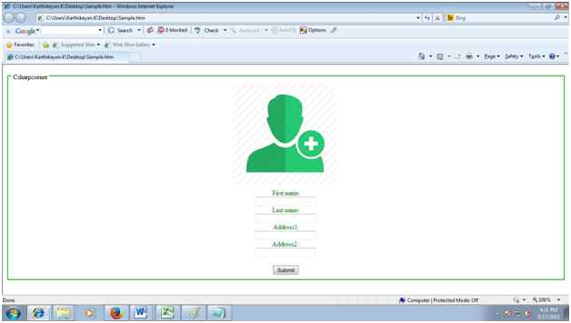 Store HTML Form to Excel Sheet Using VBScript