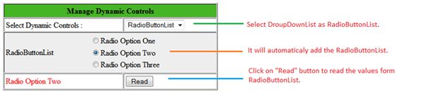 How To Create And Read Values Of Dynamic Controls In Aspnet