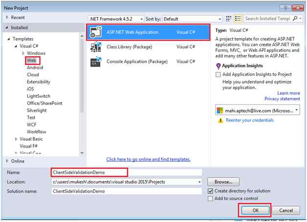 Client Side Validation in ASP.NET MVC
