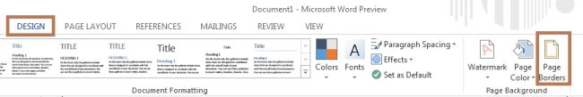 Insert Page Border In Word 2013