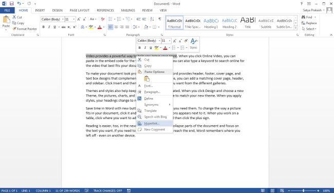 Turn Text Into Hyperlinks in Word 2013 Turn Text Into Hyperlinks in Word 2013