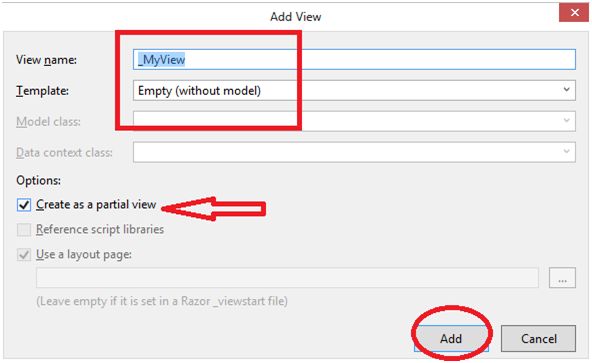 Using Partial Views In ASP.NET MVC 5.0: Part 7