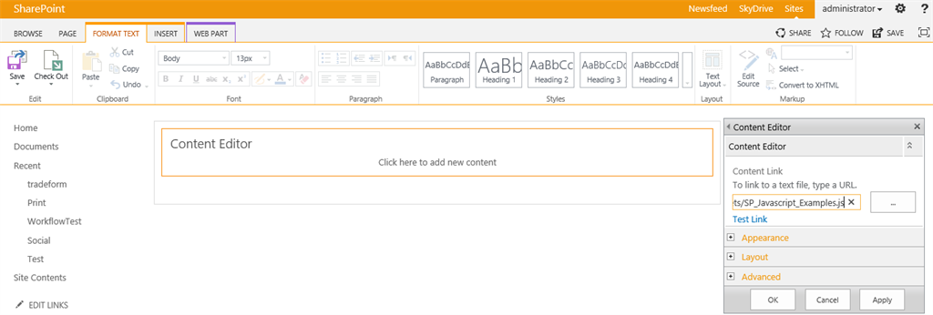 Create a List in SharePoint 2013 Using JavaScript