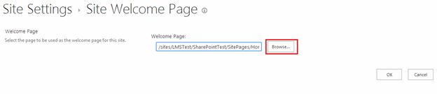 Change the Welcome Page For SharePoint Site