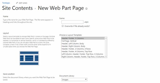 Create a Web Part Page in SharePoint Online