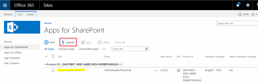 Upload App file In SharePoint