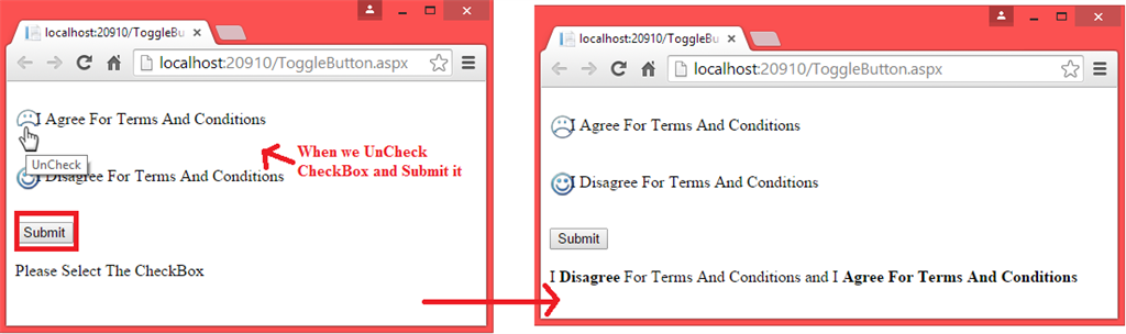 AJAX ToggleButton Extender in ASP.Net
