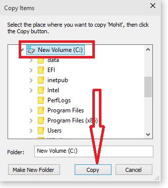Copy Items at Any Location From Windows 10 File Explorer