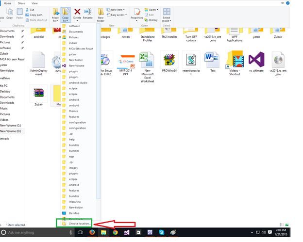 Copy Items at Any Location From Windows 10 File Explorer