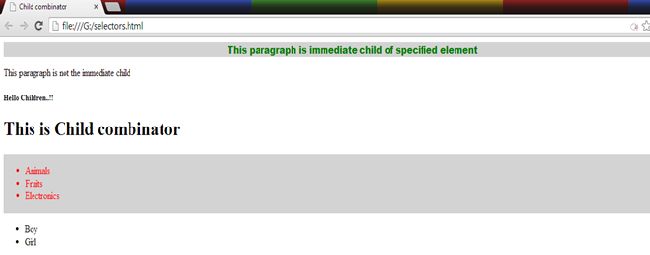 Combinators in Cascading Style Sheets