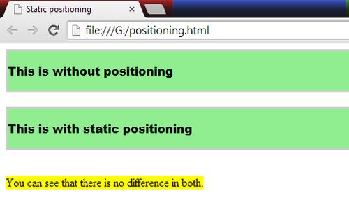 Positioning in Cascading Style Sheets