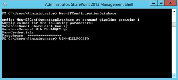 Create the Configuration Database For Standalone Installation with ...