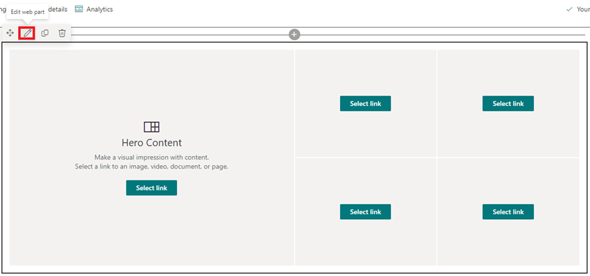 Video Embed Using Hero WebPart In SharePoint Online Modern Page