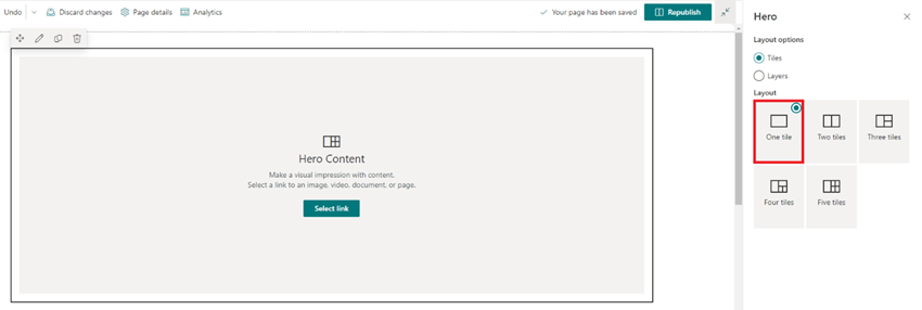 Video Embed Using Hero WebPart In SharePoint Online Modern Page