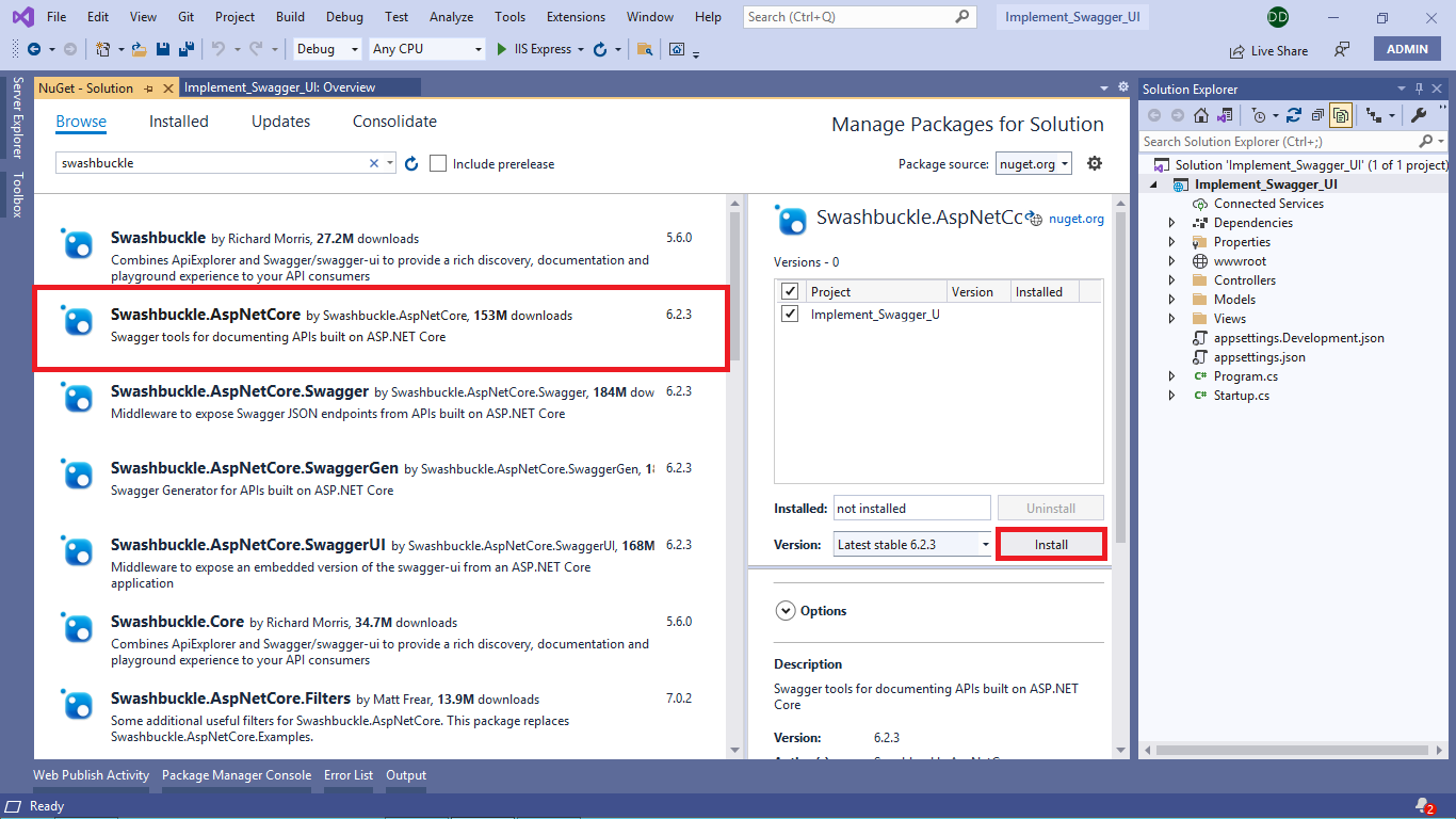 Implement Swagger In ASP.net Core 3.1 Web API