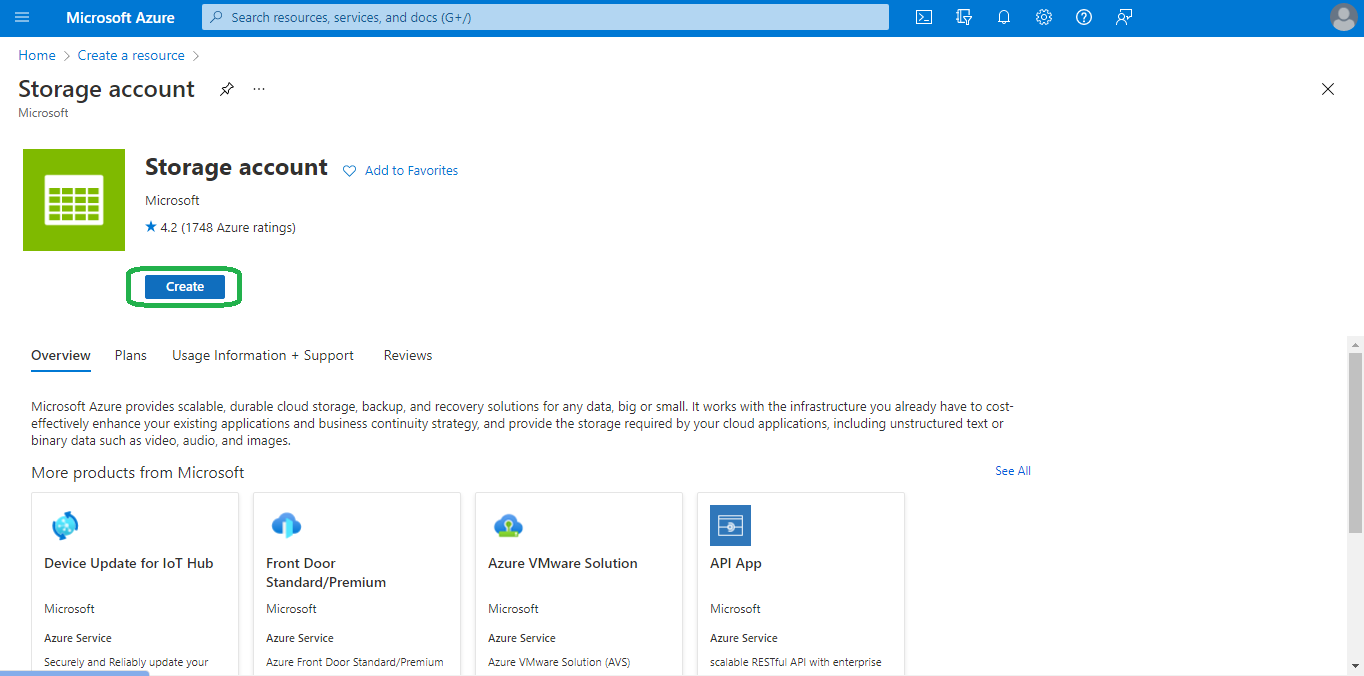 Create Storage Account And Container