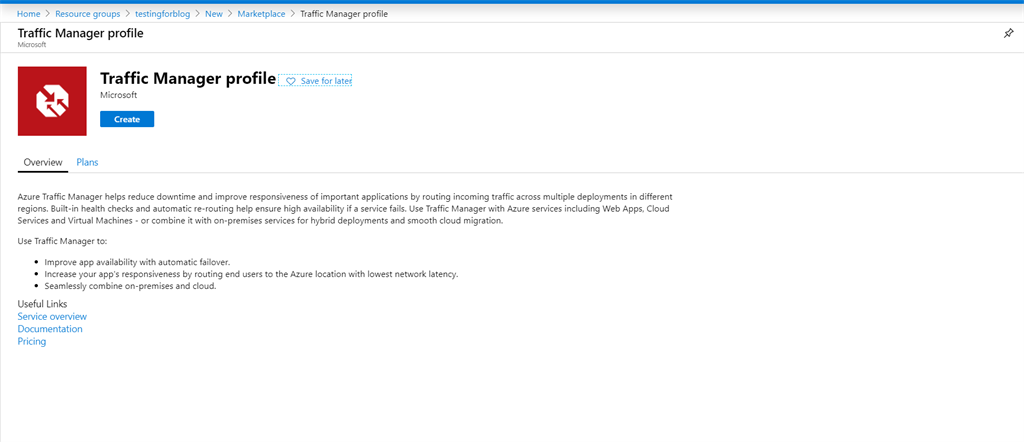 How to Add a Traffic Manager Profile to an Existing Web App