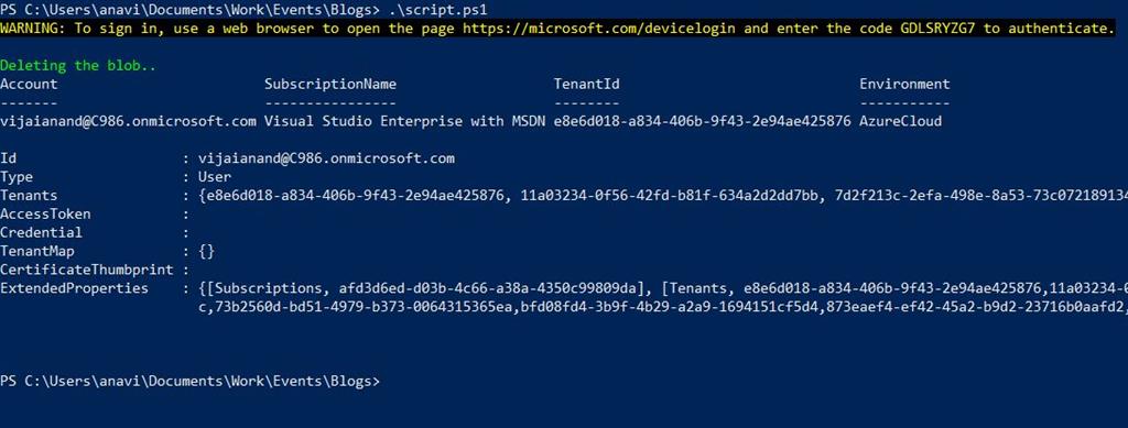 How To Delete A Blob From An Azure Storage Account Using Powershell 7186