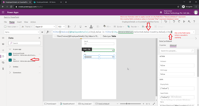 Cascading Dropdowns Using PowerApps Cascading Dropdowns Using PowerApps