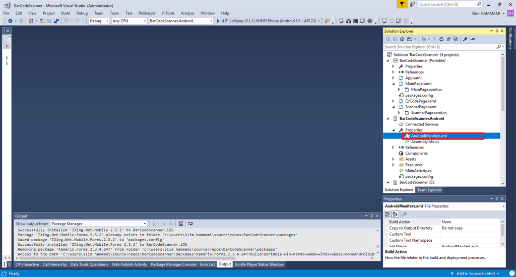 QrCode / BarCode Scanner And Generator For Xamarin.Forms Using Zxing Nuget