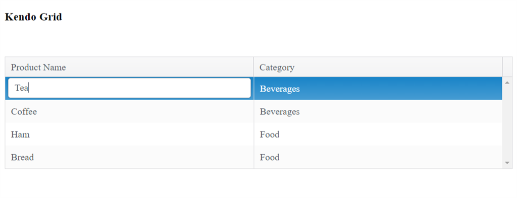 Custom Validation In Kendo Grid 