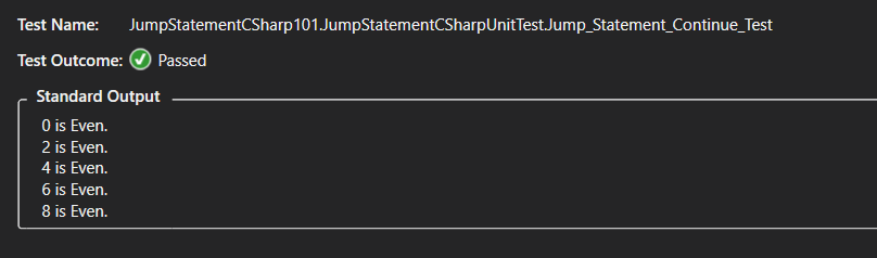 C Jump Statements