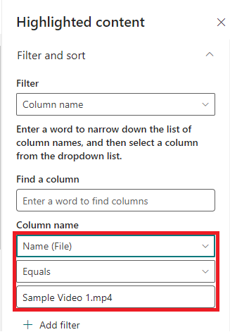 Video Embed Using Highlighted Content WebPart In SharePoint Online