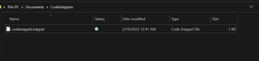 Creating Code Snippets In Visual Studio 2022