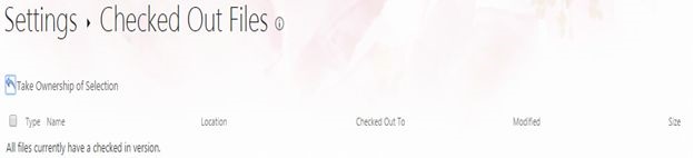How to Manage Files which have no Checked in Version