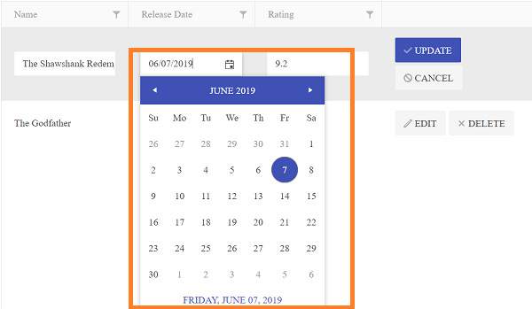 Date Field Binding In Kendo Grid Date Field Binding In Kendo Grid