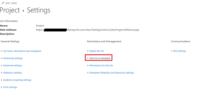 Save A List As Template In SharePoint Online Using PowerShell