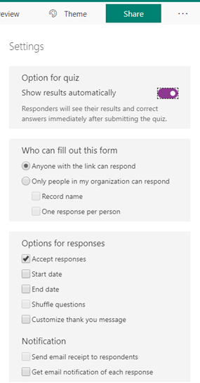 Create Forms And Quizzes In Microsoft Forms