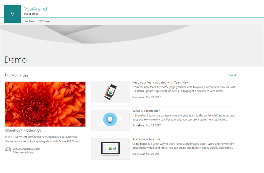 SharePoint Online Modern UI – News Headlines Webpart SharePoint Online Modern UI – News Headlines Webpart