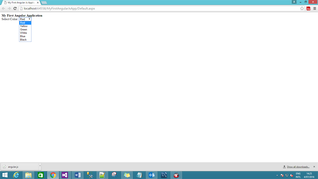 Bind DropDownList Using AngularJS Bind DropDownList Using AngularJS