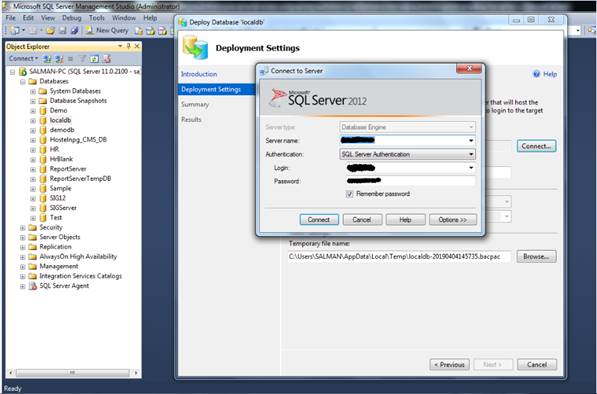 Deploy Database From Local To Azure Using Deploy Database To SQL Azure ...